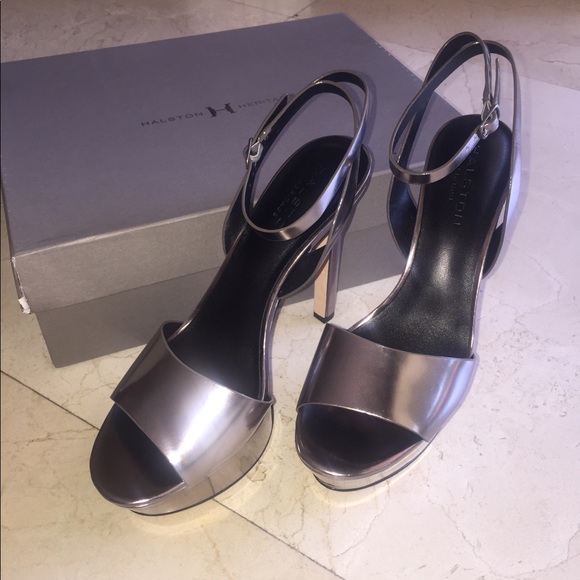 Halston Heritage | Shoes | Halston Heritage Leather Platform Sandals ...